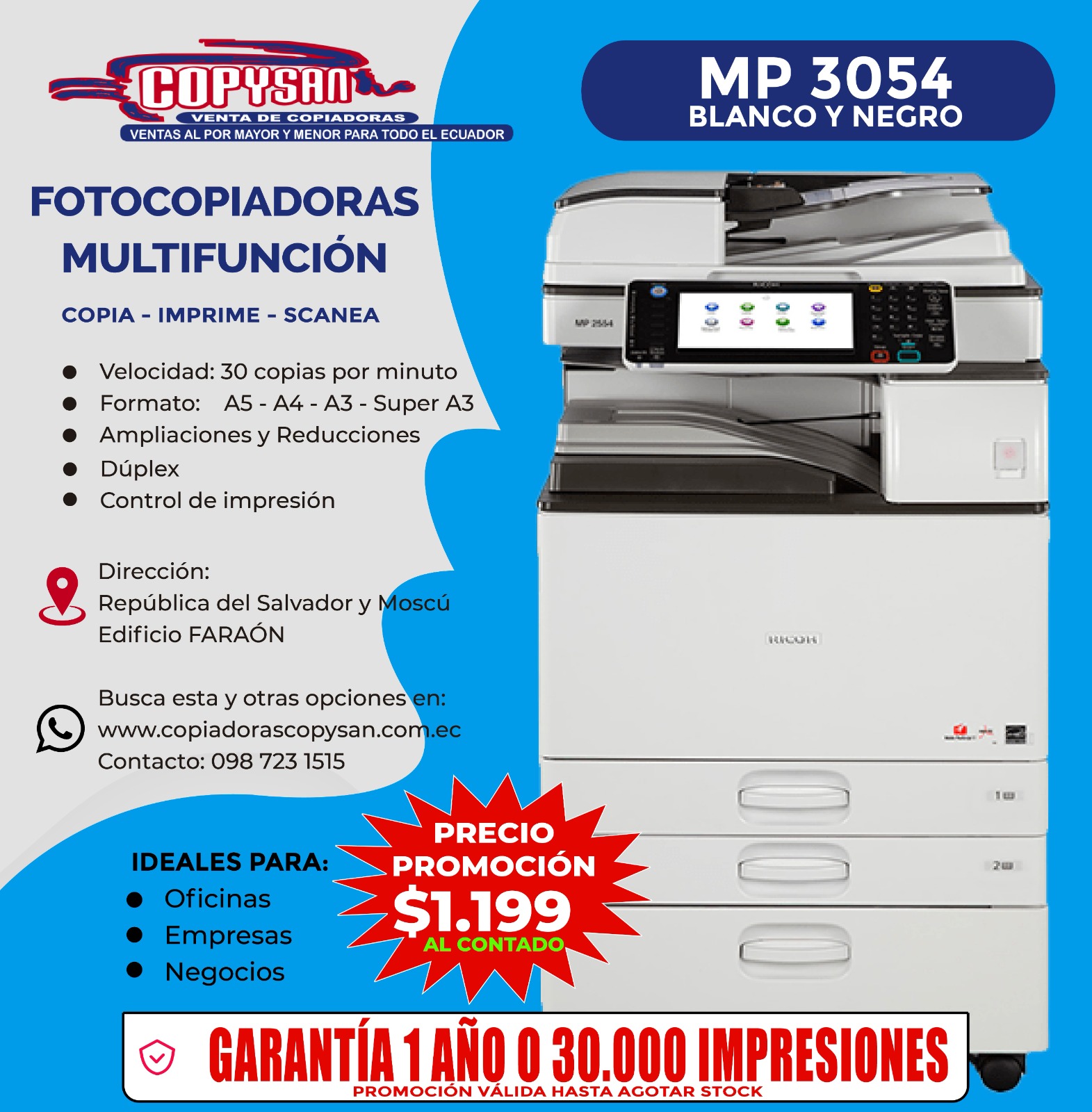 RICOH MP 3054 | Copiadoras Copysan
